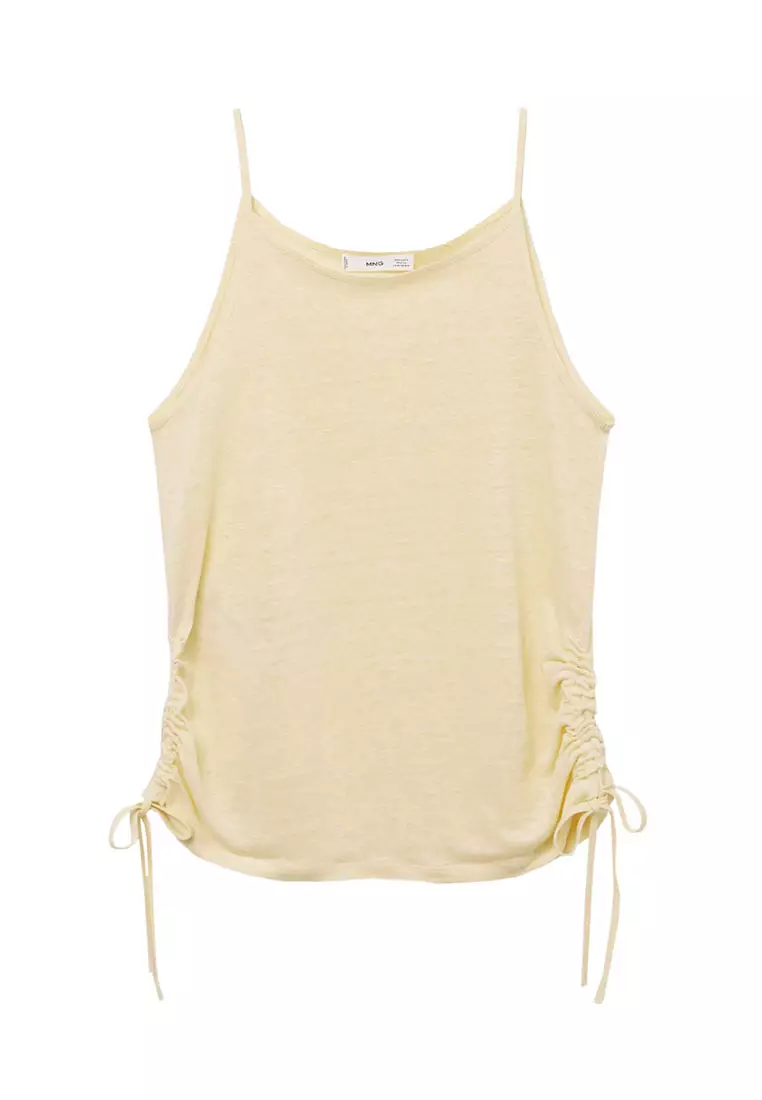 Buy Mango Flecked Linen Top 2025 Online | ZALORA Philippines