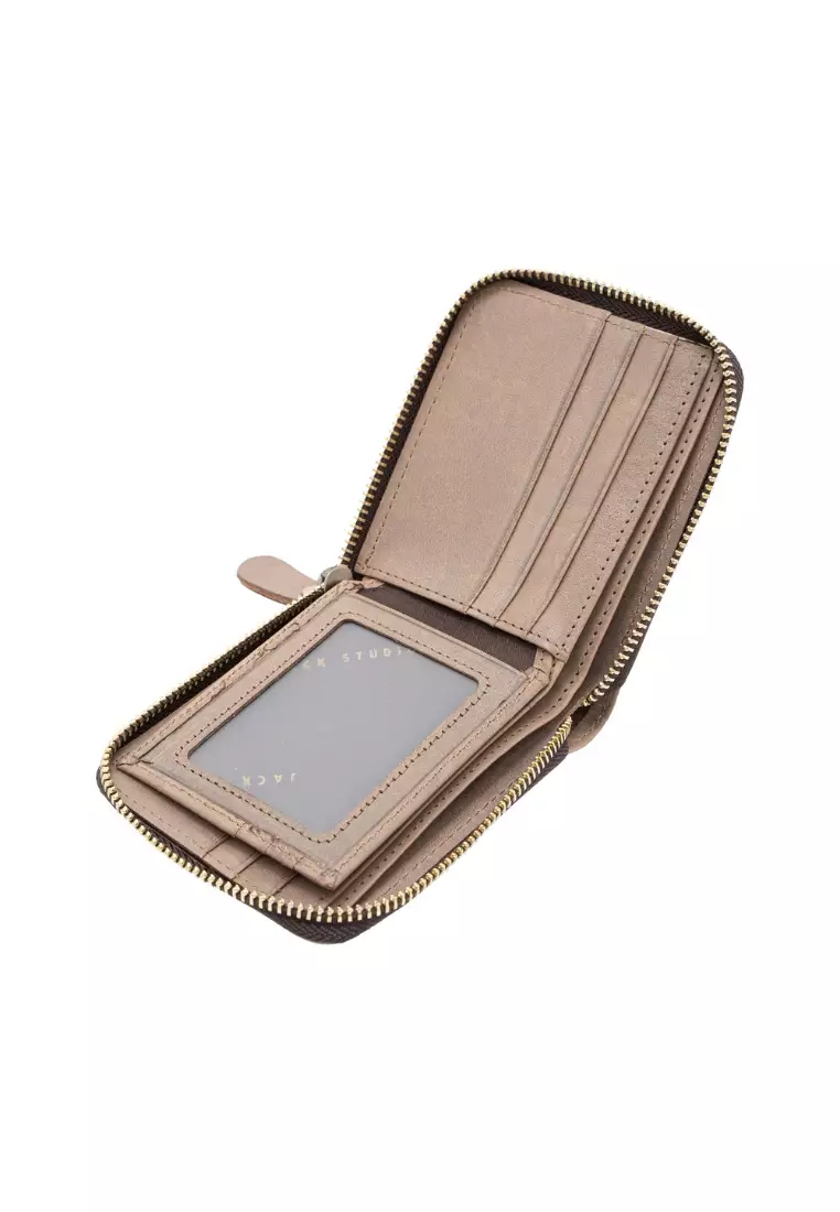 Buy Jack Studio Jack Studio Grain Leather RFID Flap ID Wallet for Men ...