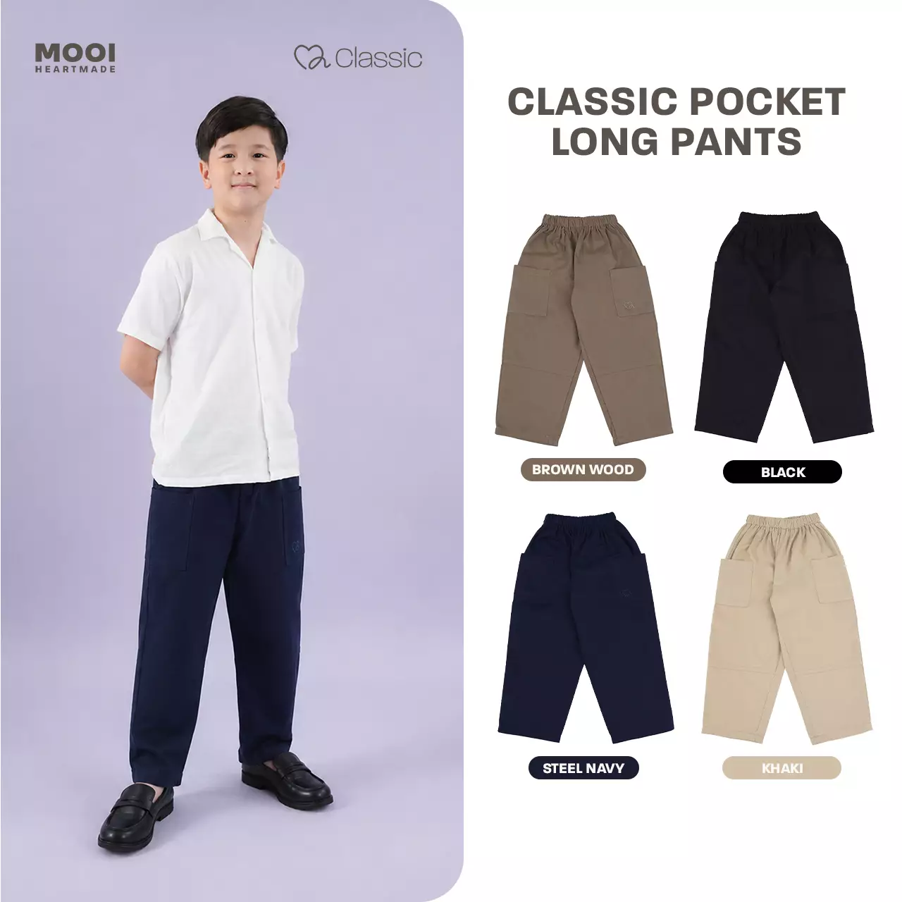 Jual Mooi Heartmade Mooi Celana Panjang Anak Laki-Laki Classic Pocket ...