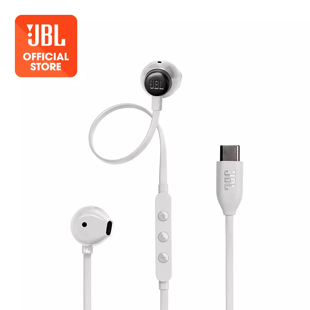 Jual JBL JBL Tune 305C USB C Wired Hi-Res Earbud Headphones - White ...