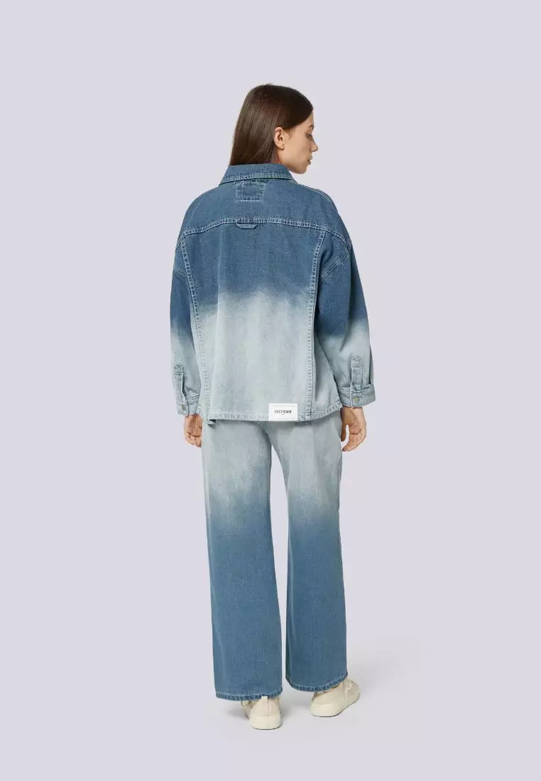 Buy Chevignon Women's Dip Dye Denim Jacket 2025 Online | ZALORA