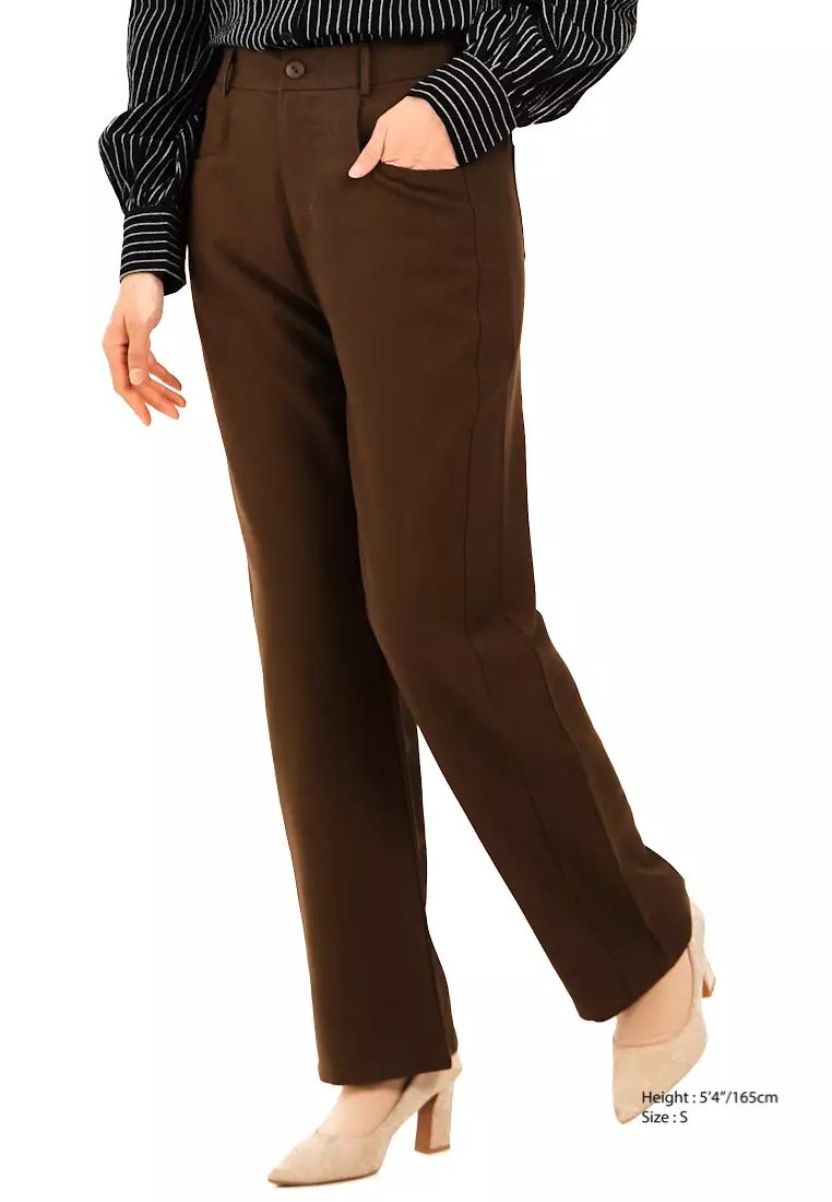 Buy Gene Martino Gene Martino Lenora Straight Pants 089 2026 Online ...