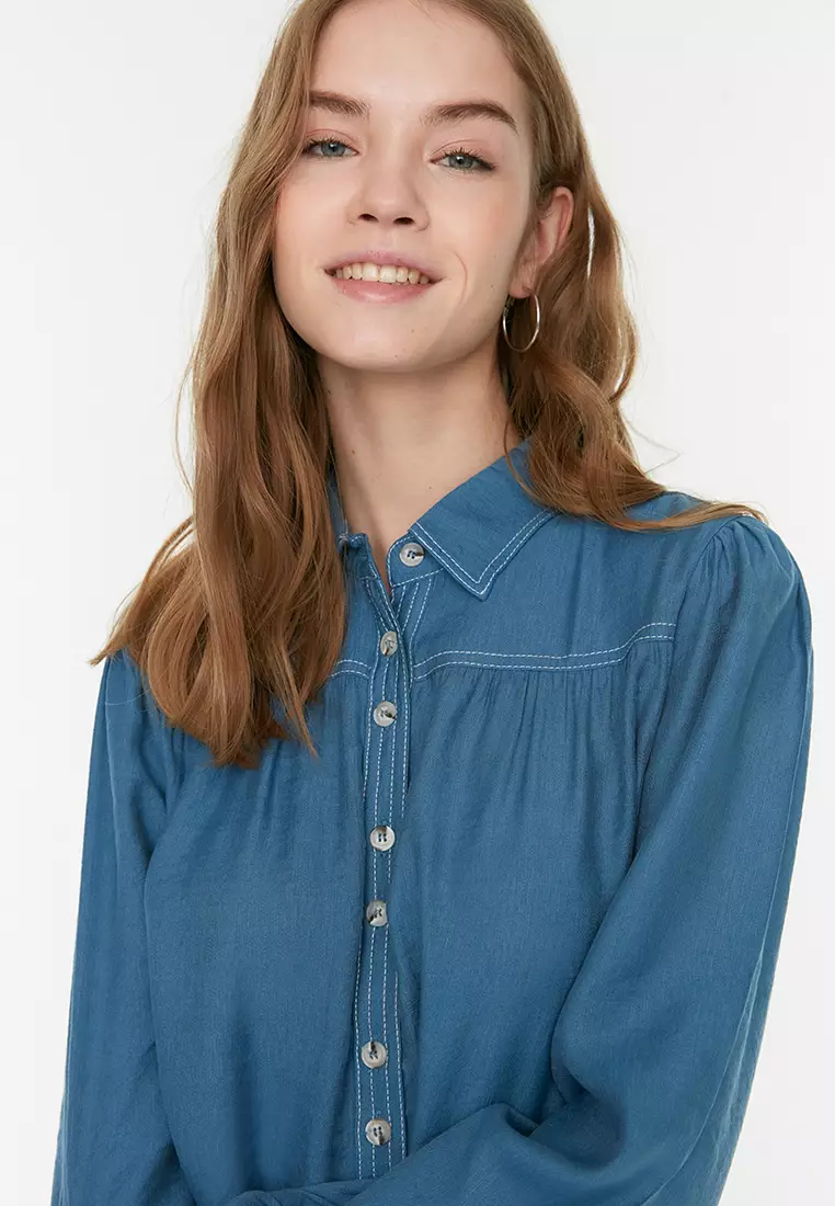 Buy Trendyol MODEST Seam Longline Shirt 2024 Online | ZALORA Philippines