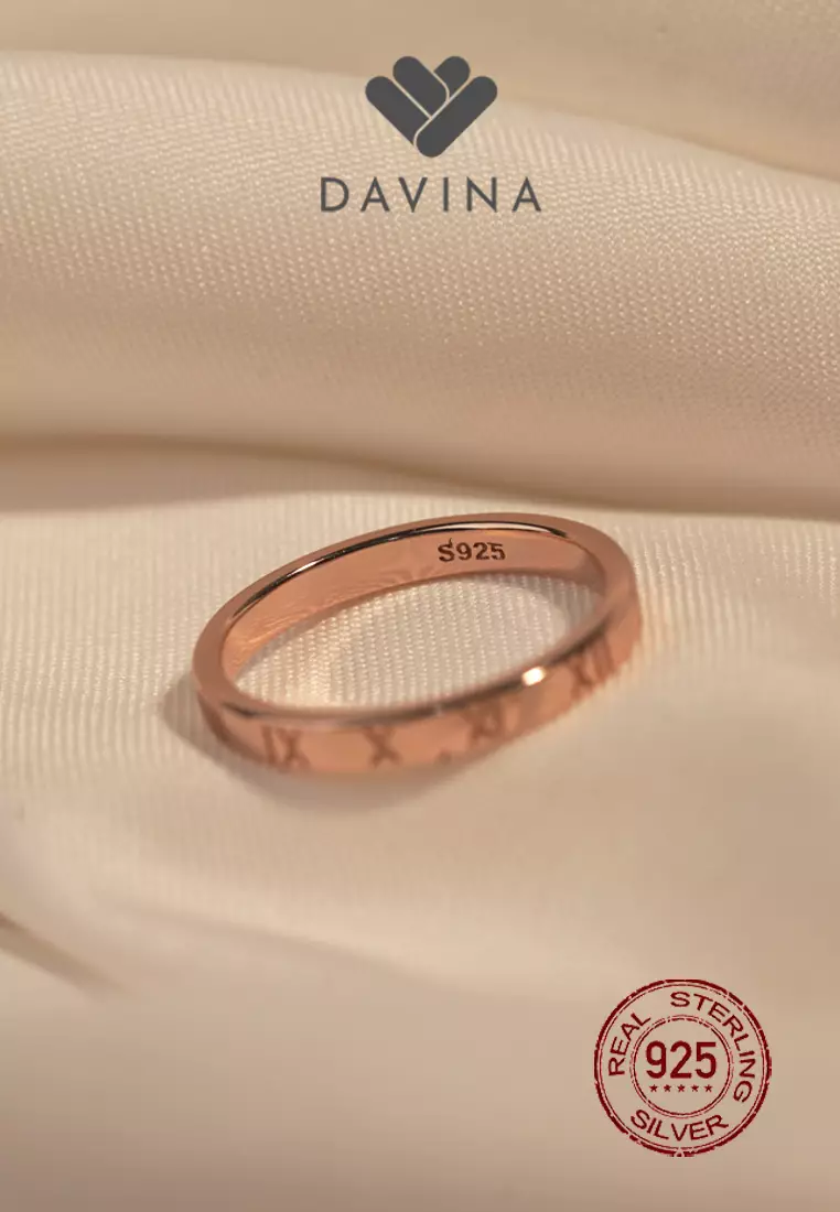 Jual DAVINA Jewelry DAVINA Ladies Gilena Ring Rose Gold Sterling Silver 925 - Cincin Wanita ...
