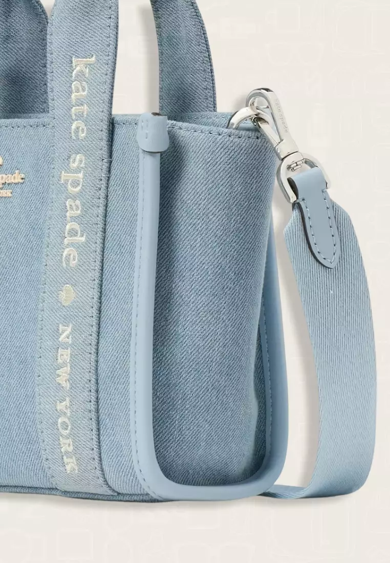 Jual Kate Spade Kate Spade Kip Denim Mini Tote Blue Multicolor Original ...