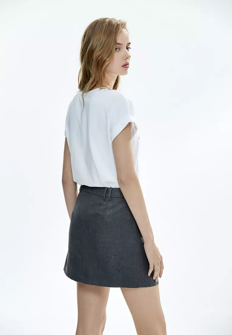 Buy iROO Dark Grey Basic Skorts 2025 Online | ZALORA
