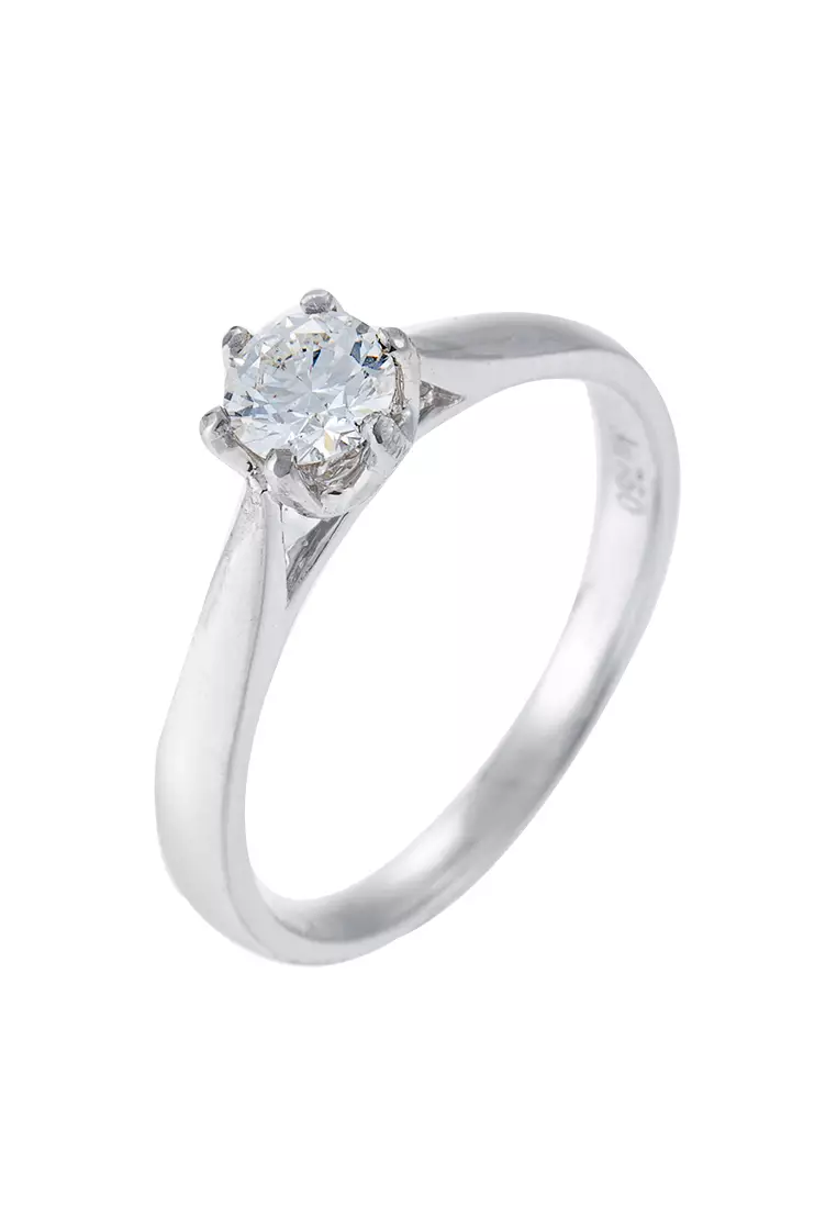 Buy LITZ LITZ 18K White Gold Diamond Ring LD2638WR3238 Online | ZALORA ...