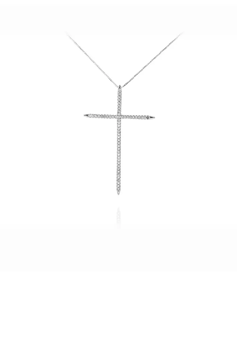 Buy SOEOES Simple Fashion Cross Pendant with Cubic Zirconia and ...