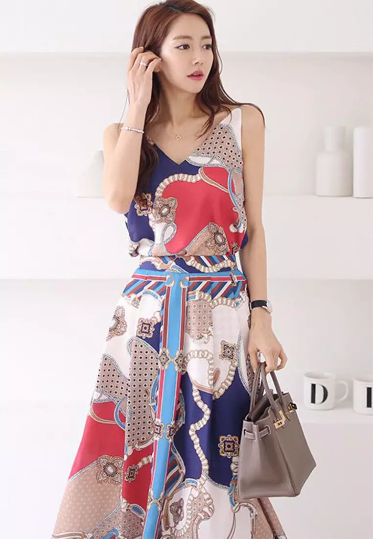 Buy Sunnydaysweety 2024 S/S Korean new style sleeveless V-neck strap ...
