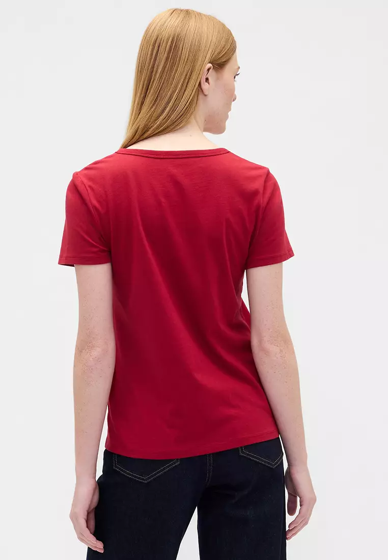 Buy GAP French Short Sleeve Favorite V-neck Graphic Tee Online | ZALORA ...