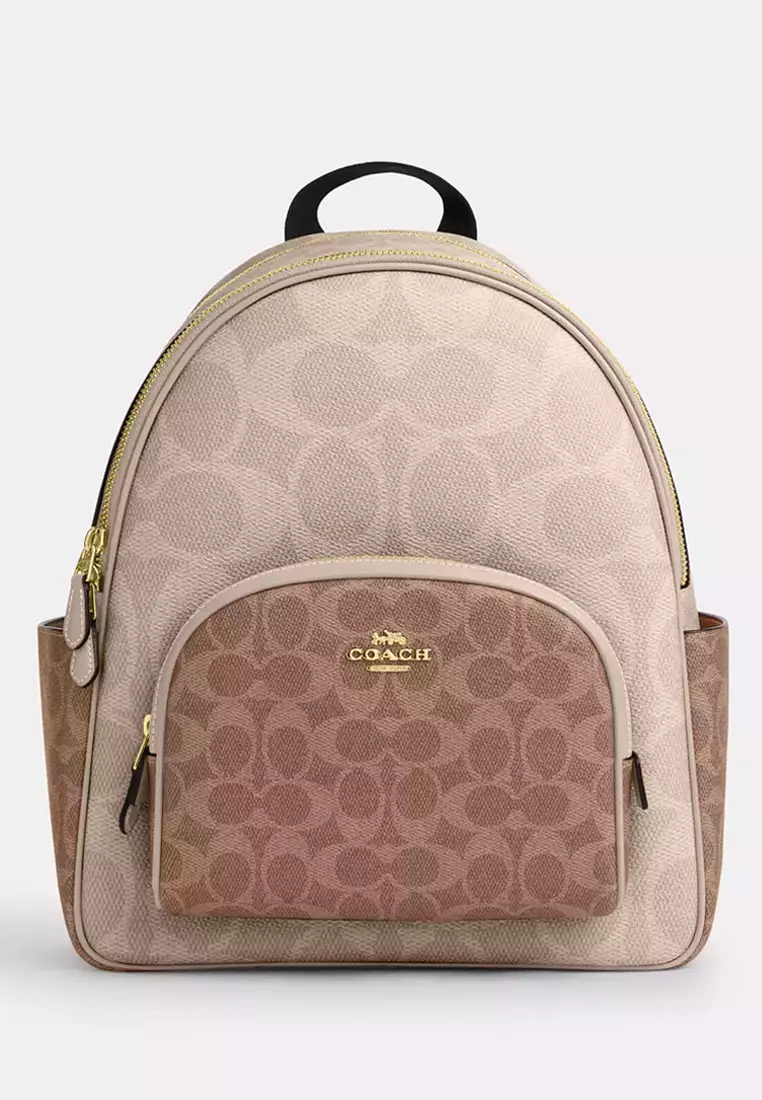 Coach Court Backpack In Blocked Signature Canvas 2025 | Buy Coach ...