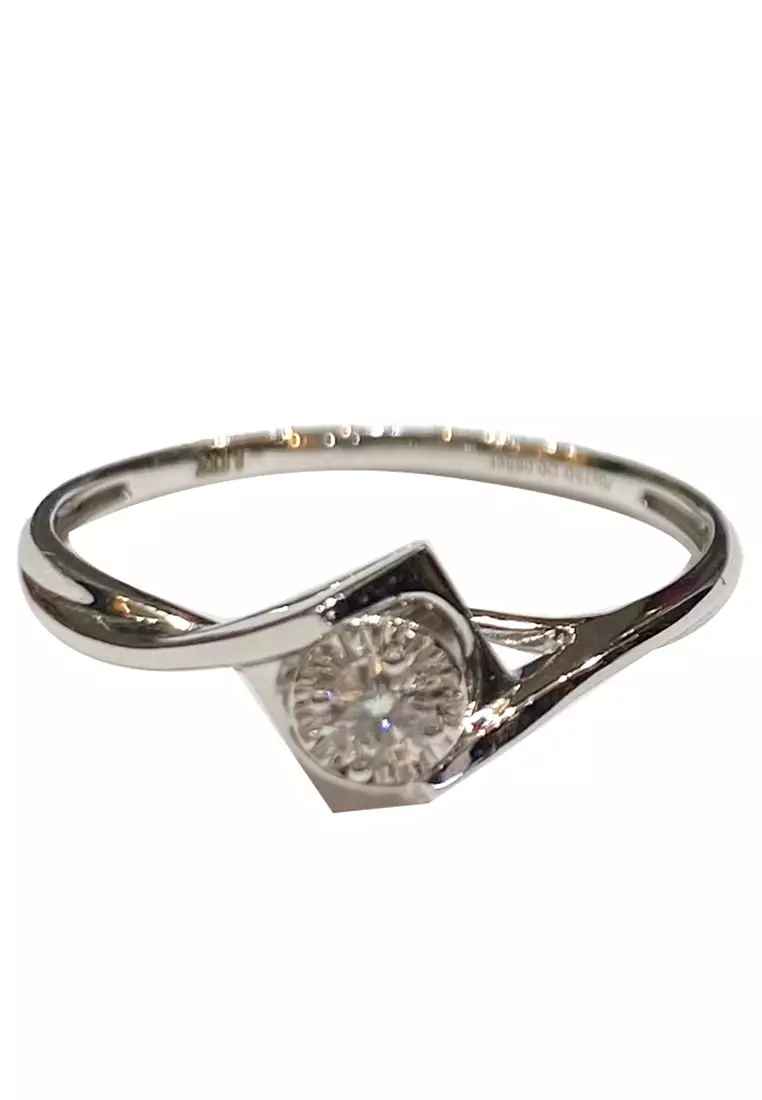 LITZ LITZ 18K White Gold Diamond Ring DR136 2024 | Buy LITZ Online ...