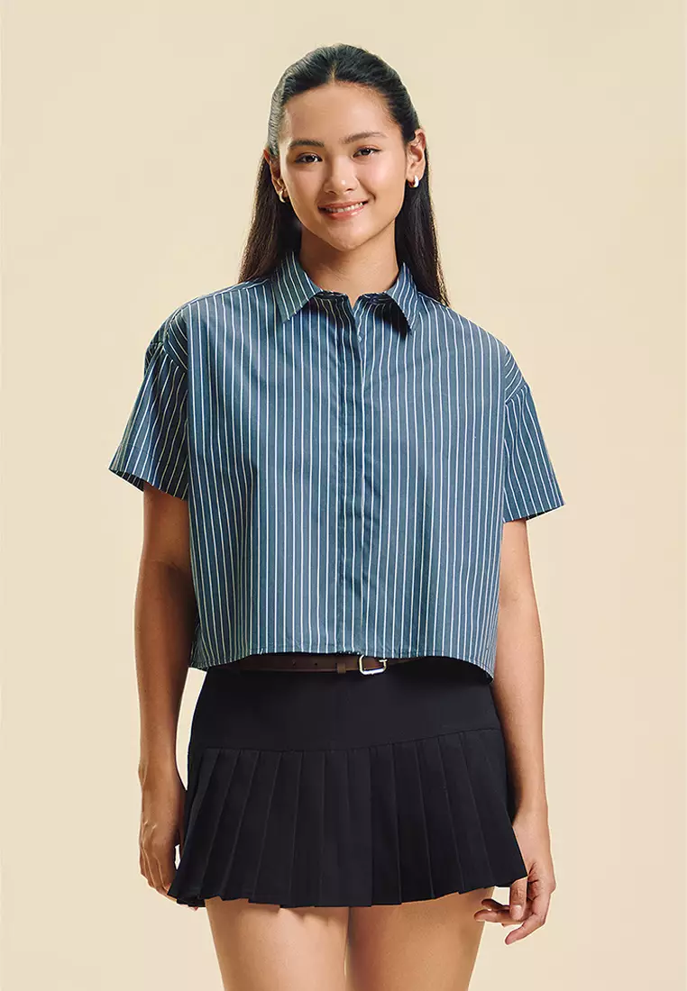 Buy Penshoppe Dress Code Striped Two-Way Button Down Shirt 2026 Online ...