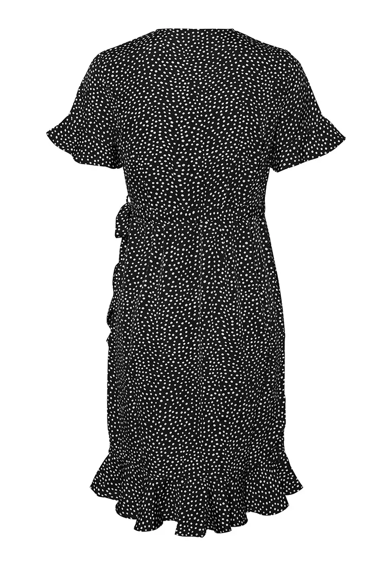 線上選購 Vero Moda Henna Wrap Frill Dress | ZALORA 台灣