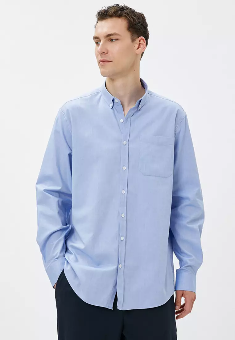 Jual KOTON Basic Loose Fit Shirt Original 2025 | ZALORA Indonesia