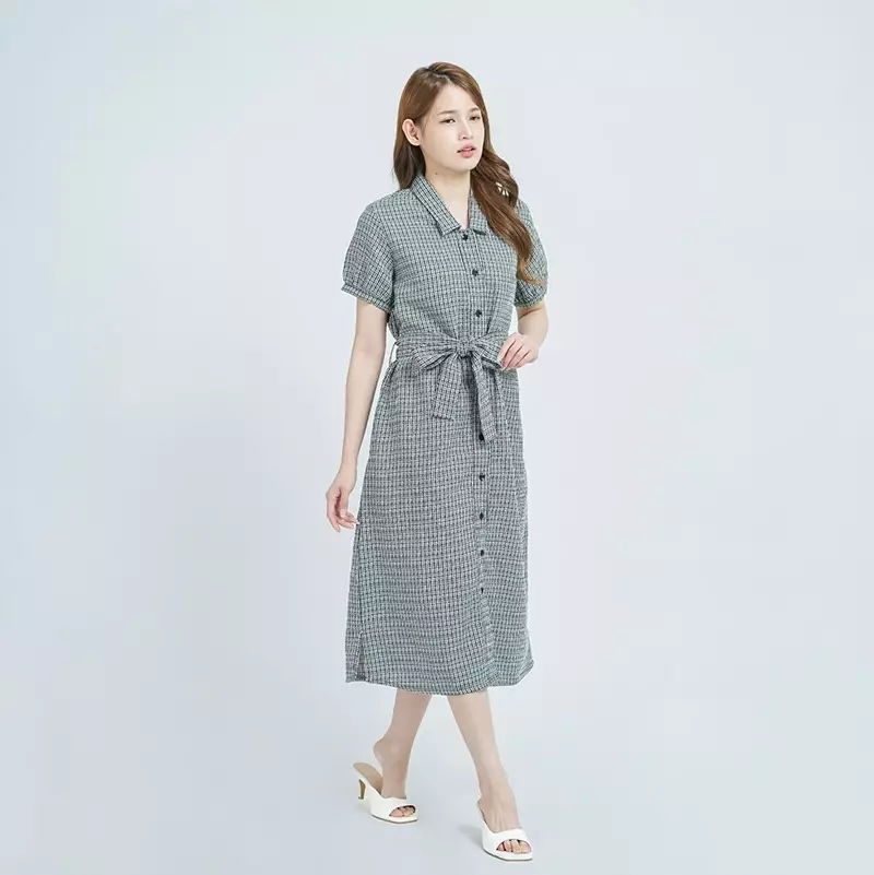Jual Berrybenka Label Albie Button Collar Dress Multicolors Original ...