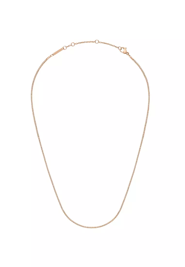 Buy Daniel Wellington Elan Box Chain Necklace - Rose Gold - Stainless ...