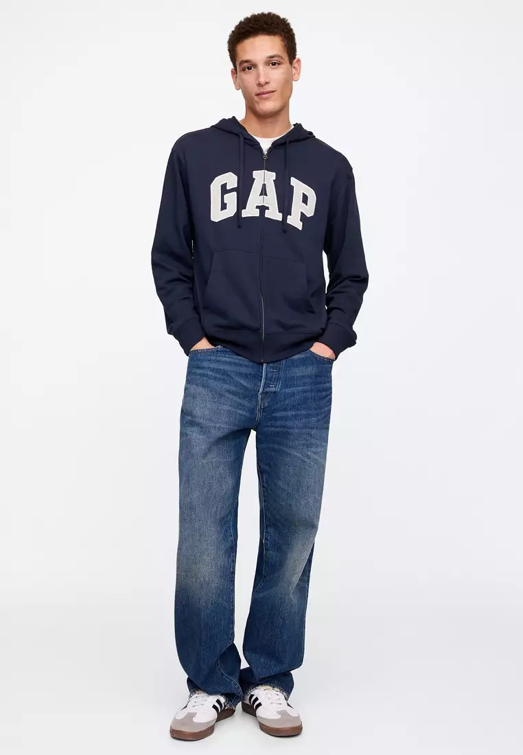 Buy GAP French Heritage Logo Zip Hoodie Online | ZALORA Malaysia