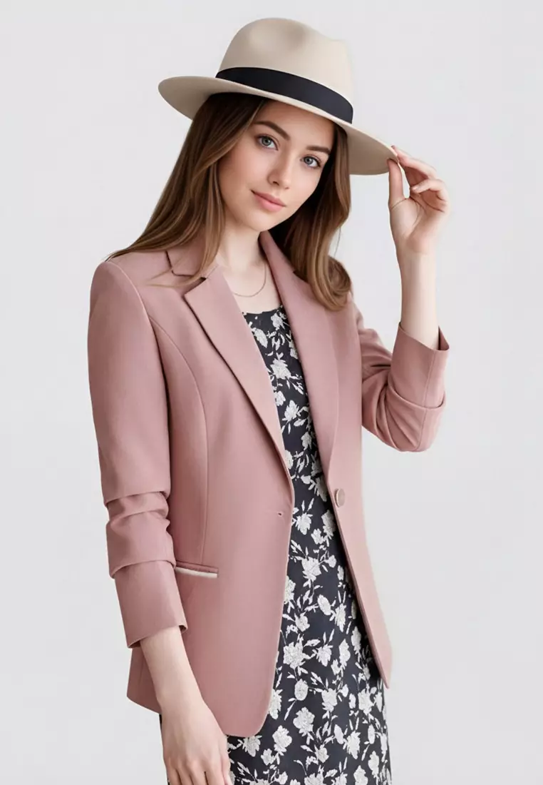 Buy Solace Single Button Slim Suit Blazer 2026 Online | ZALORA