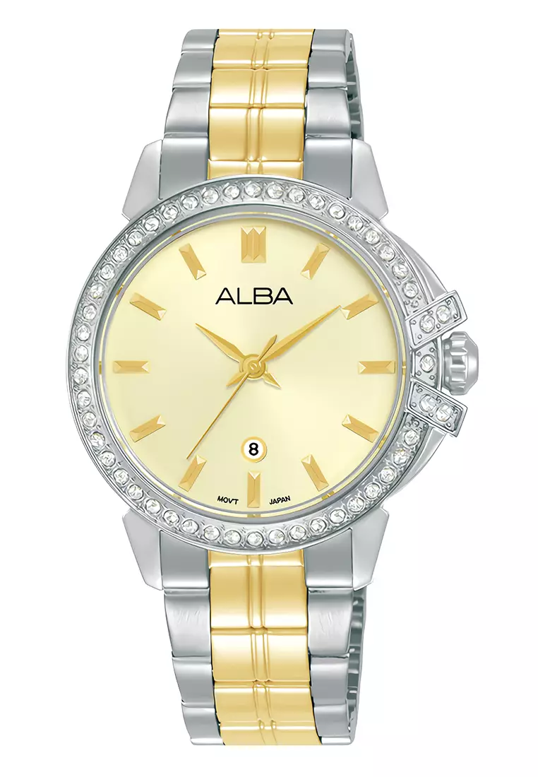Jual Alba ALBA SignA - Jam Tangan Analog Wanita - Silver Gold Stainless ...