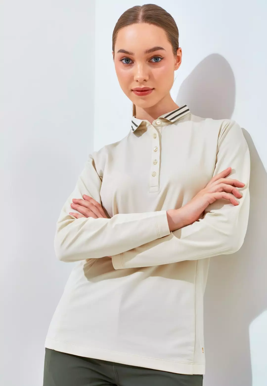 Jual Jack Nicklaus Jack Nicklaus Ferine Ladies Premium Solid Polo Ice ...