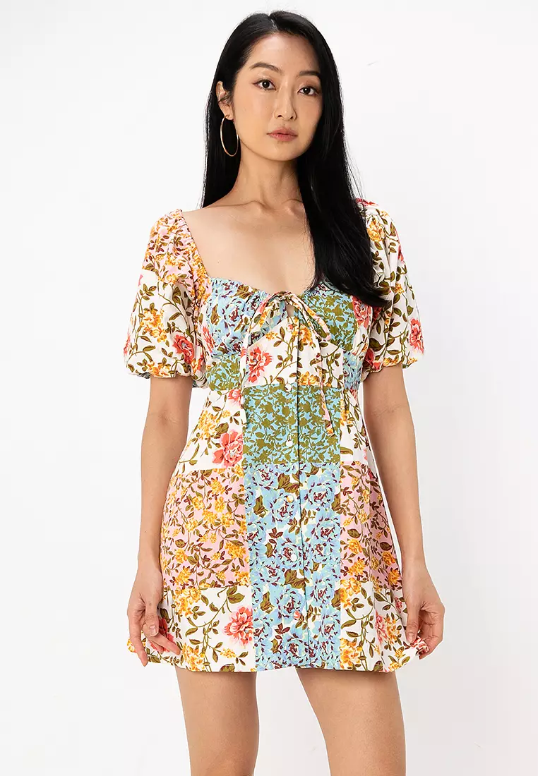 Buy ASOS Design Twill Sweetheart Mini Tea Dress 2025 Online | ZALORA ...