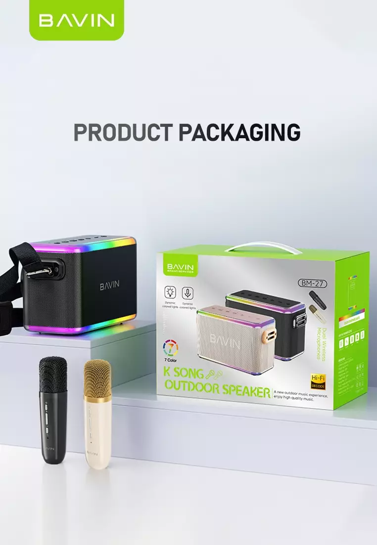 Buy BAVIN BM27 Outdoor Bluetooth Speaker Portable Karaoke Machine with ...