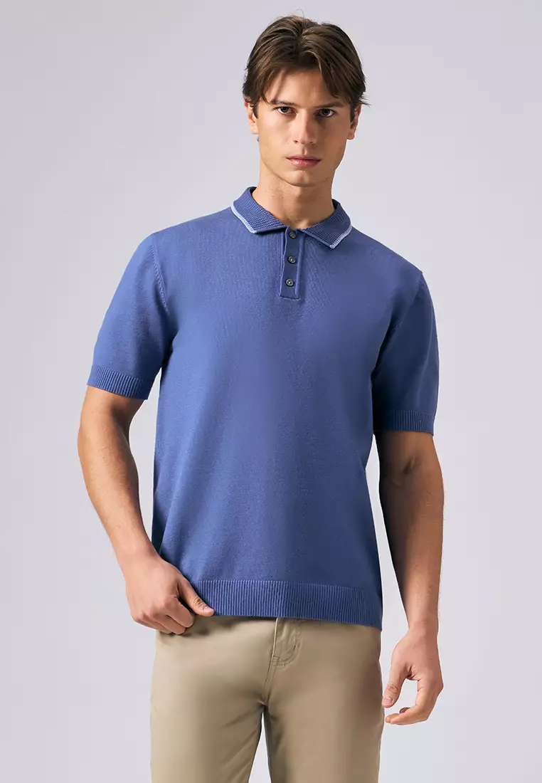 Buy MEMO Polo with Textured Collar 2026 Online | ZALORA Philippines