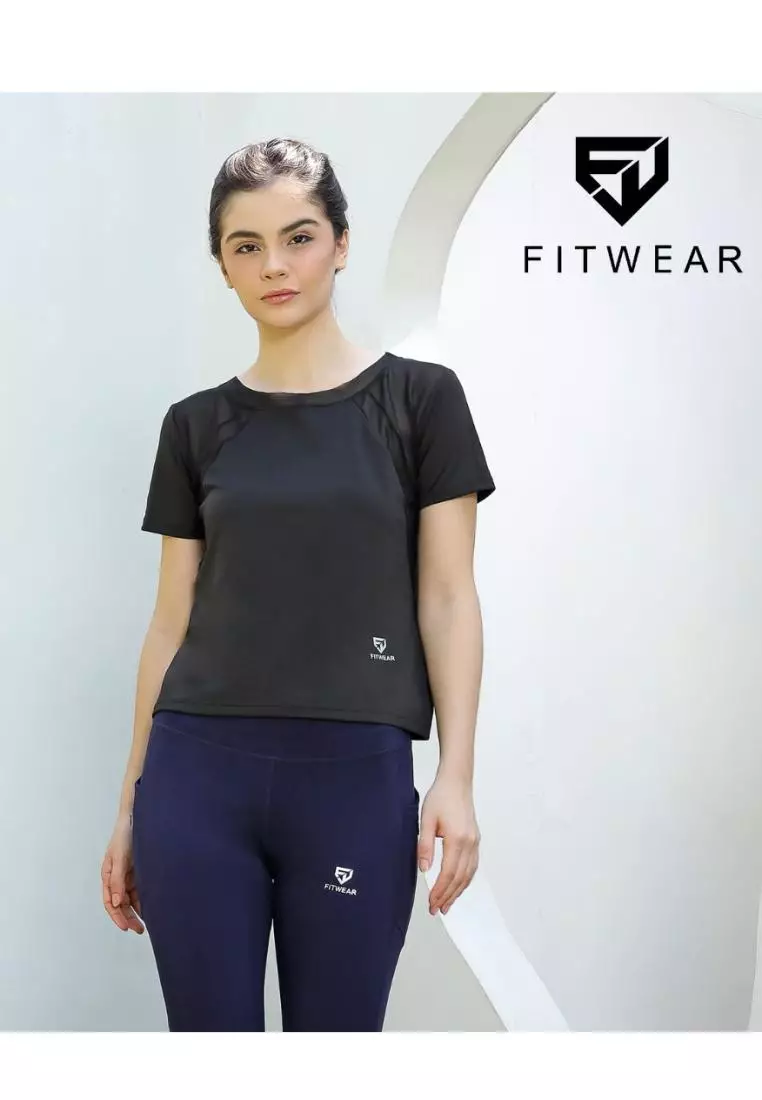 Jual FITWEAR Fitwear - Kaos Olahraga Wanita REI SHOULDER MESH SLIMFIT ...