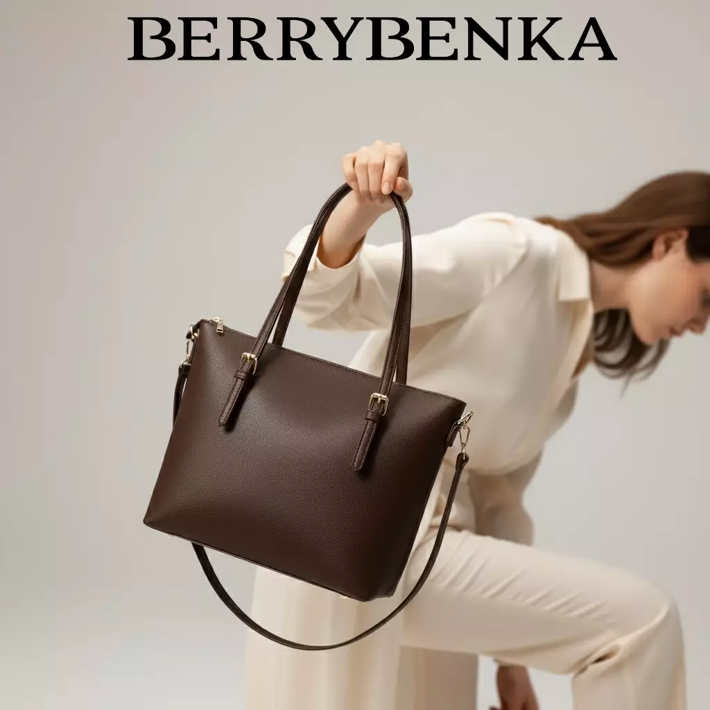 Jual Berrybenka Label Tekka Viona Tote Bag Dark Brown Original 2026 ...