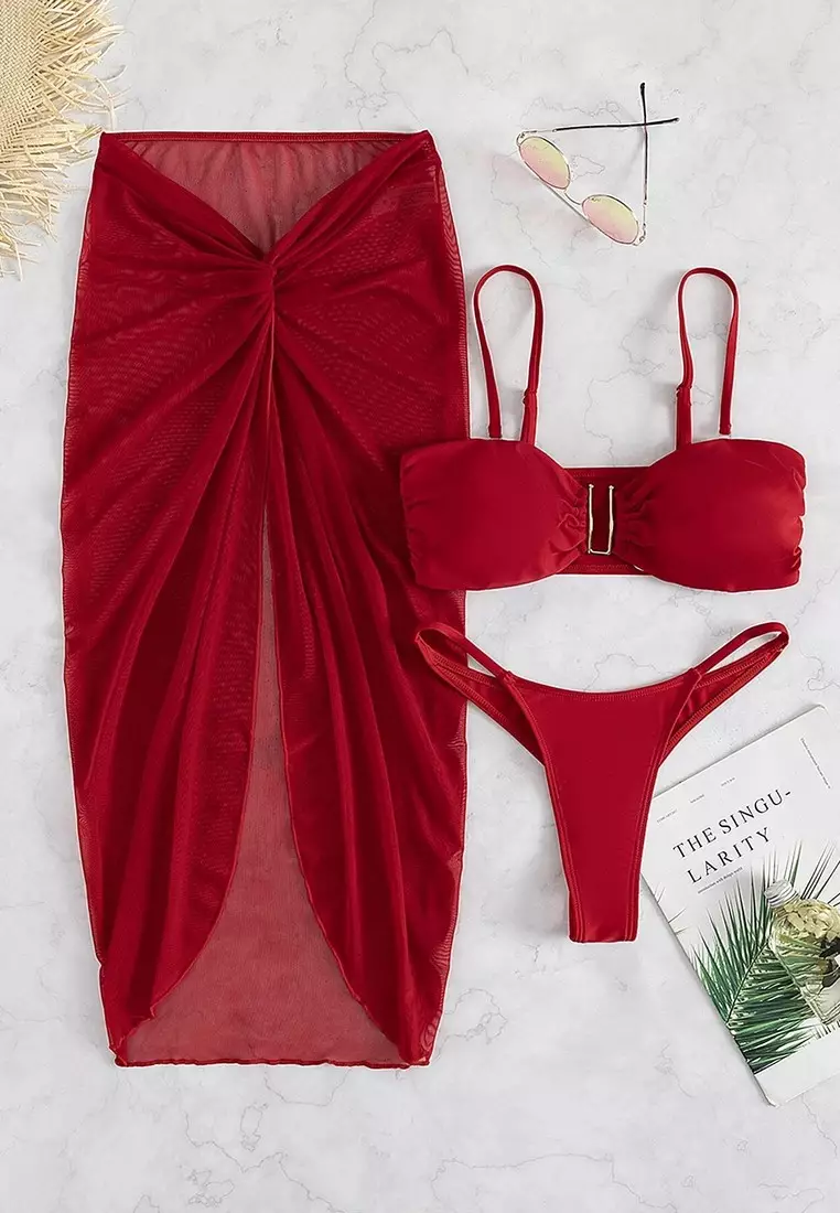 Buy LYCKA LYX2472 European Lady Bikini Swimwear Red Online | ZALORA ...