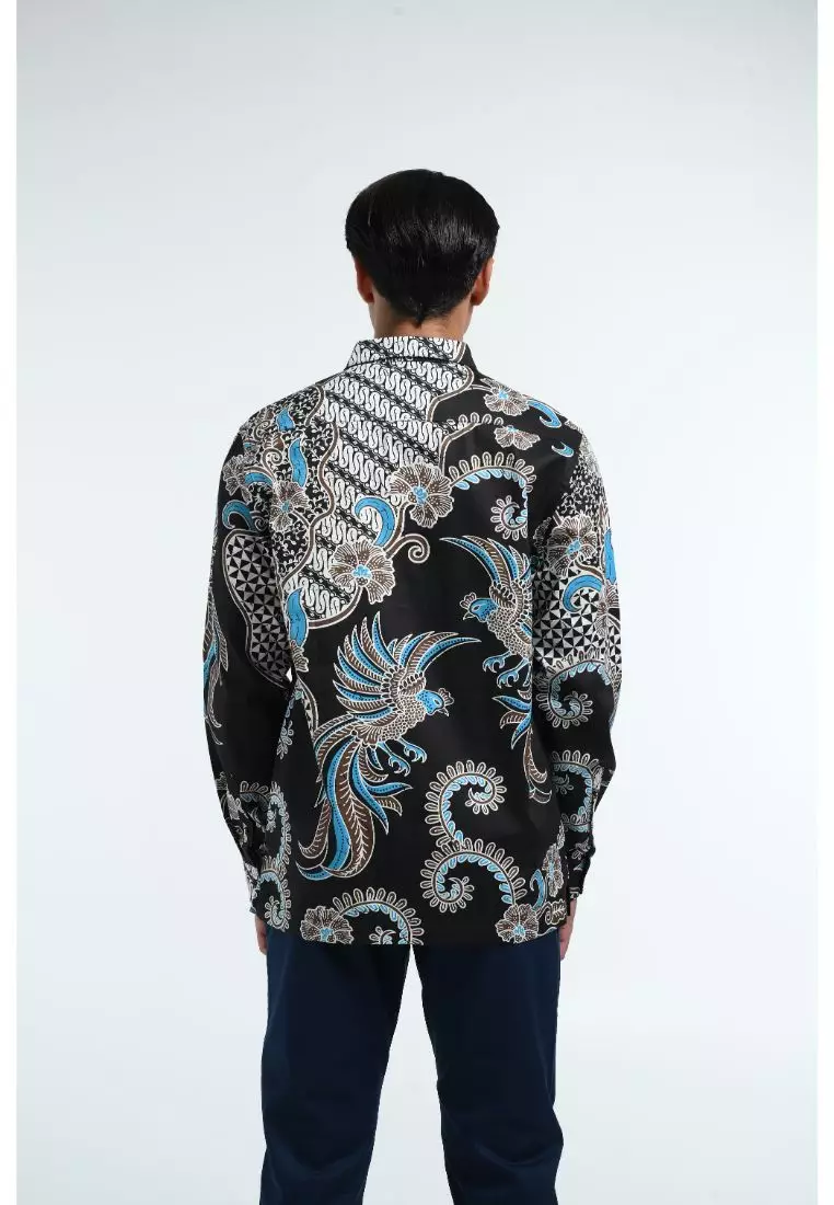 Jual Manzone Manzone Kemeja Batik Lengan Panjang Pria ZBB-ATRAYA 1-BLK ...