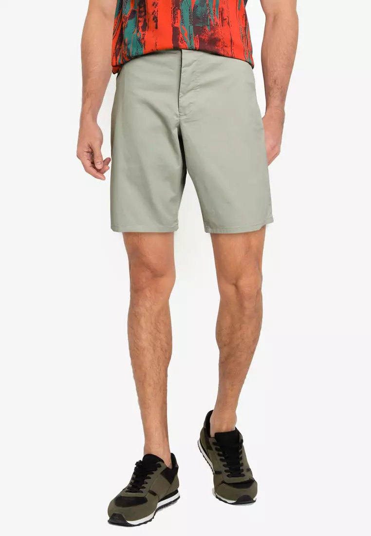 Buy French Connection Washed Machine Stretch Shorts Online | ZALORA ...
