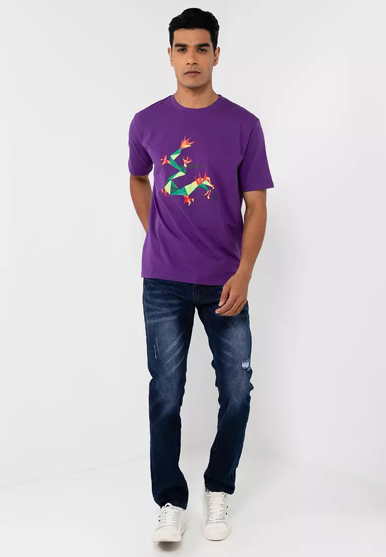 Buy Fidelio 601 Slim Fit Tattered Effect Jeans 2025 Online | ZALORA ...