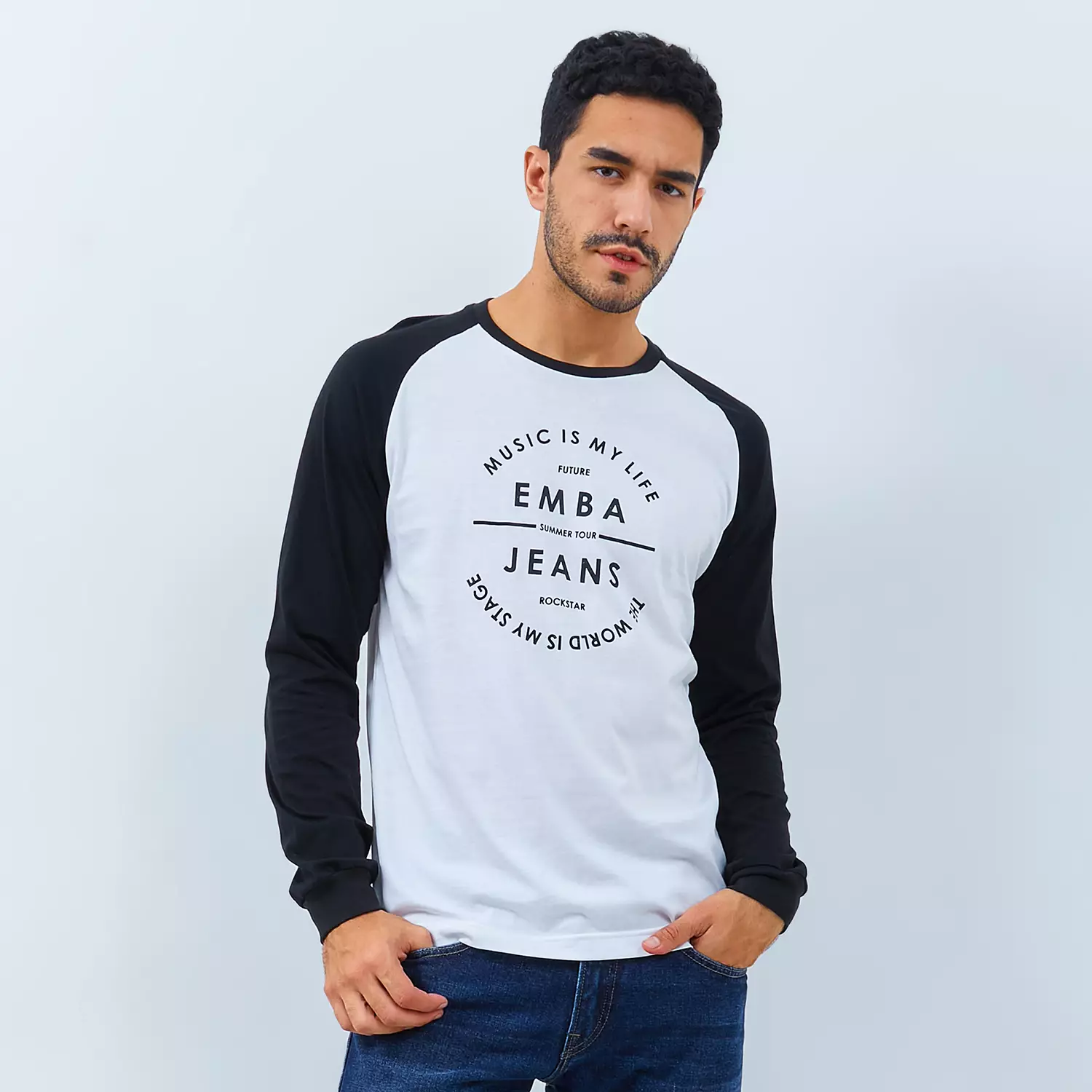 Jual Emba Jeans EMBA JEANS - Kaos Raglan Lengan Panjang Regular Fit ...