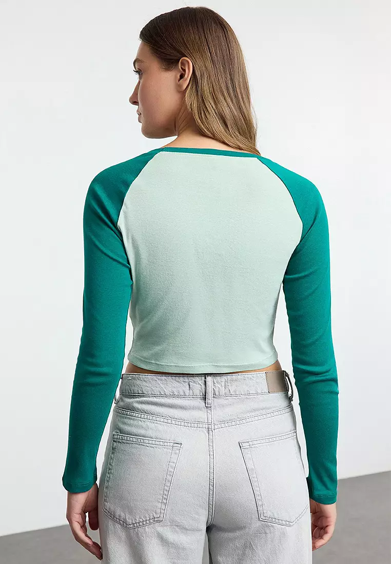 Buy Trendyol Crop Raglan T-Shirt 2025 Online | ZALORA