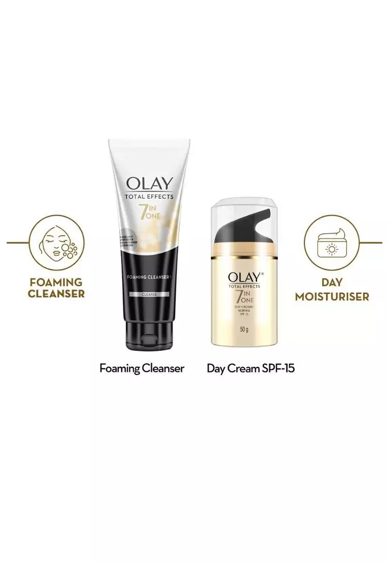 OLAY Olay - Total Effects 7 in One Day Cream SPF15 50g + Foam Cleanser ...
