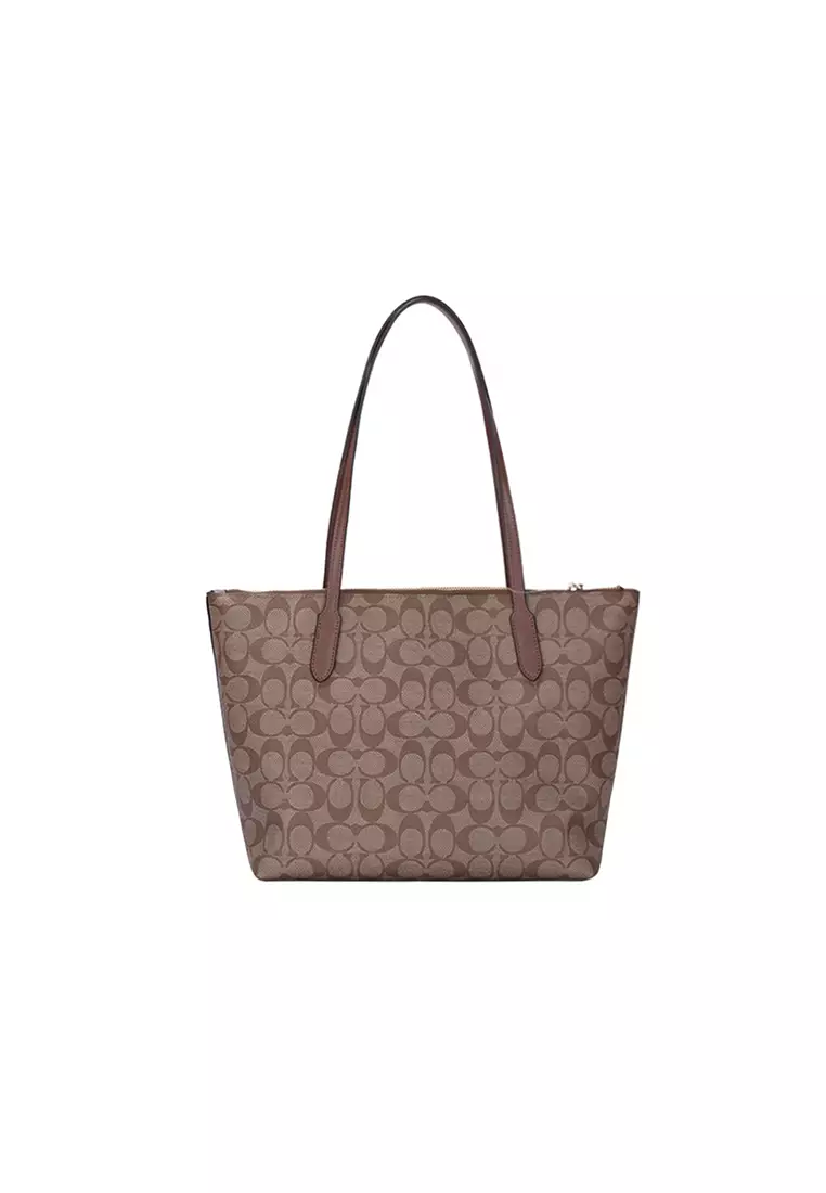 Jual COACH Zip Top Tote Bag In Signature Canvas 4455 Original 2025 ...