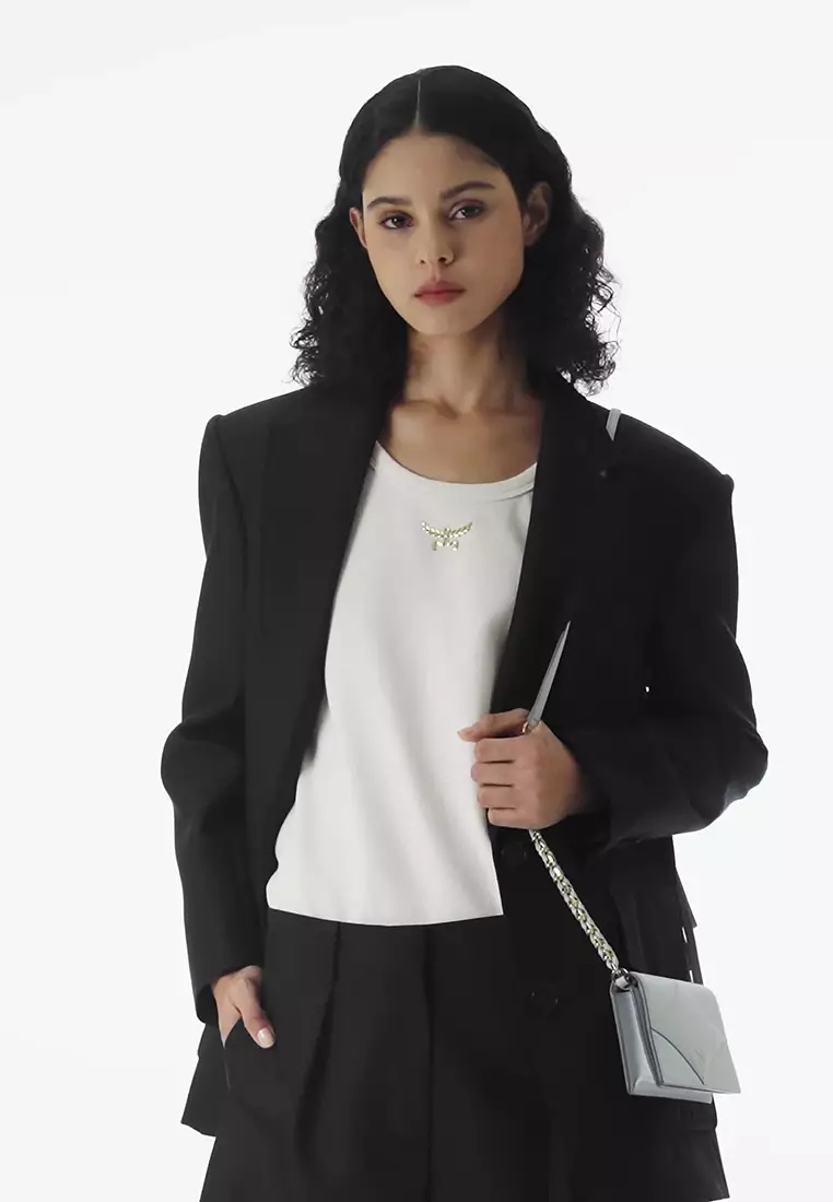 Buy MCM Diamond Chain Wallet in Calf Leather 2025 Online | ZALORA ...