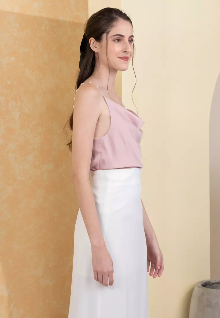 Buy Zalora Studios Pearl Strap Cami Top 2025 Online | ZALORA Philippines