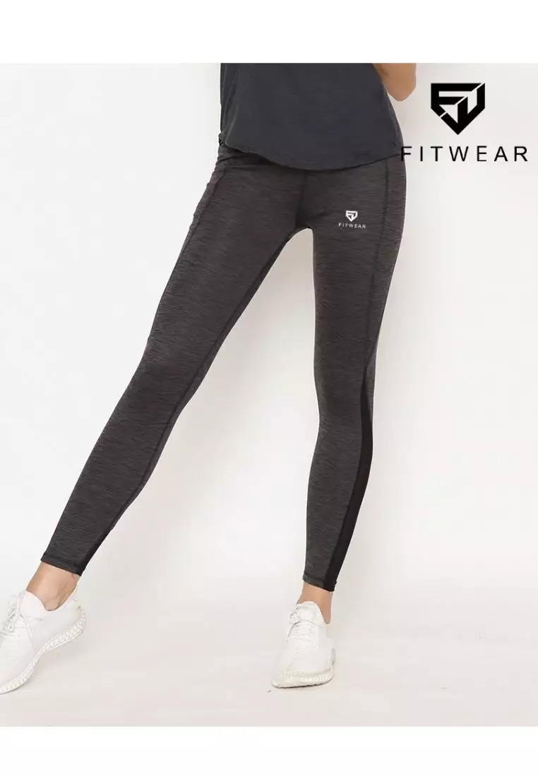 Jual FITWEAR Fitwear - Monic Pocket Mesh Sport Legging - Grey Original ...