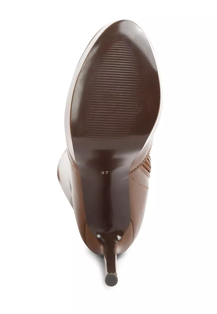 Jual London Rag Tan High Heeled Stretch Patent Calf Boots Original 2024 ...