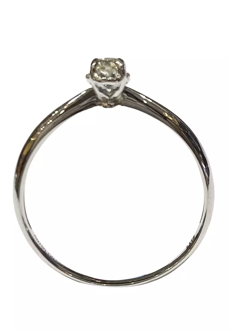 Buy LITZ LITZ 18K White Gold Diamond Ring DR144 Online | ZALORA Malaysia