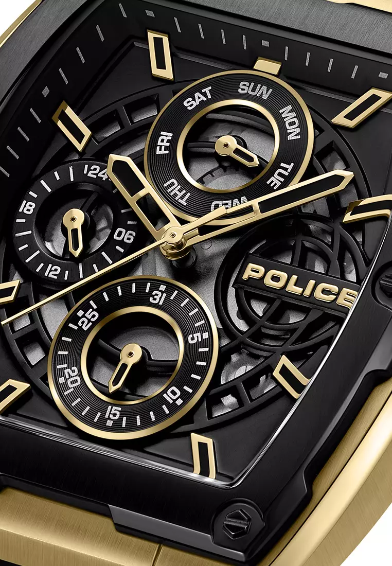 Buy Police Police Creed Black Rubber Analog Quartz Watch For Men ...