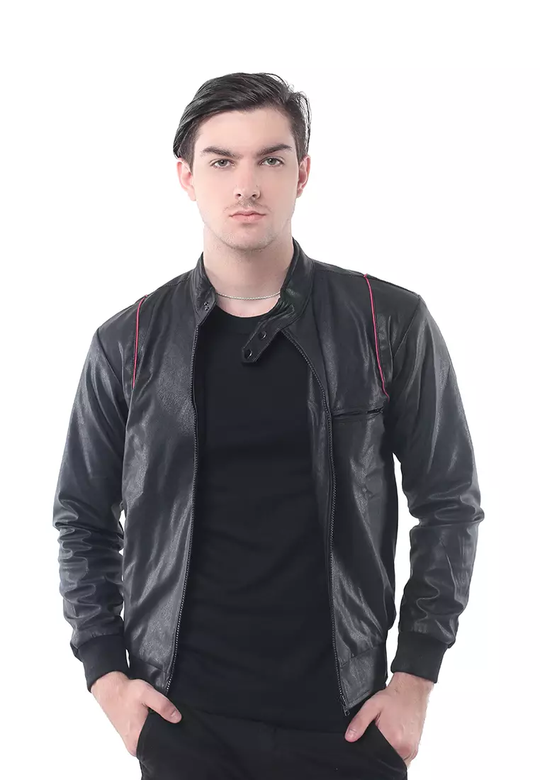 Jual Crows Denim Crows Denim - Jaket Exclusive Hitam Strip Merah ...