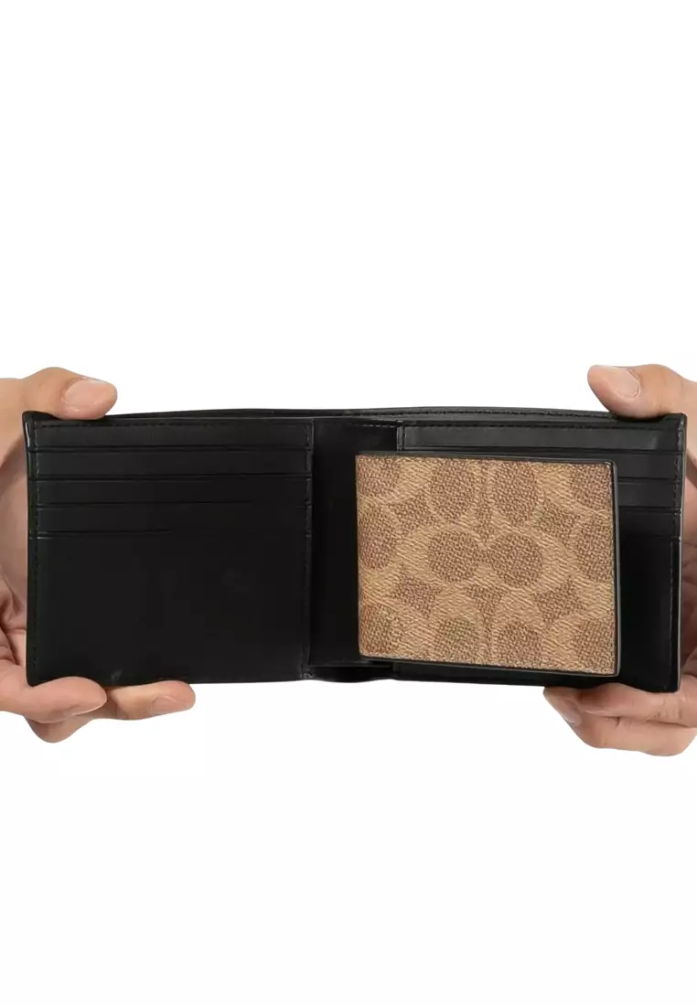 Buy Coach 3 In 1 Wallet In Signature Canvas - Mahogany/Multi Online ...