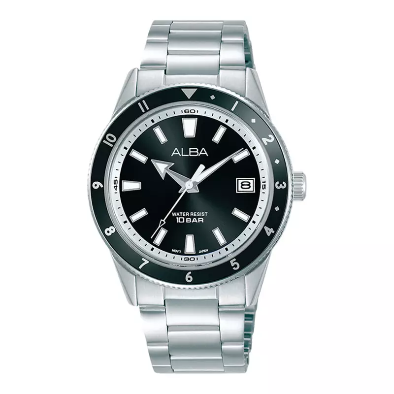 Jual Alba Jam Tangan Pria Alba Active AS9U85X1 Men Black Dial Stainless ...