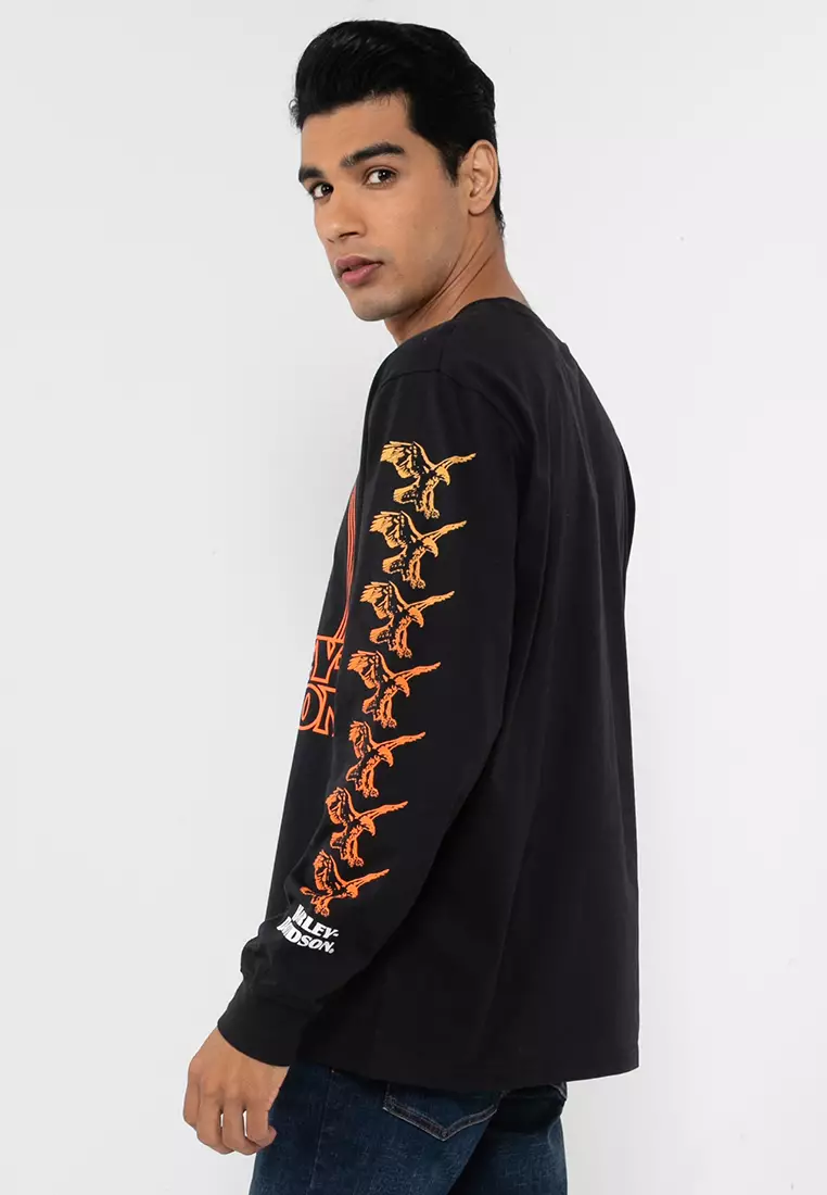 Buy Harley-Davidson Harley-Davidson Rising Eagle Long Sleeve Tee 2025 Online | ZALORA Philippines