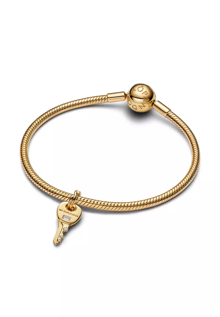 Buy Pandora Pandora 14K Gold Plated Key Dangle Charm Online | ZALORA ...