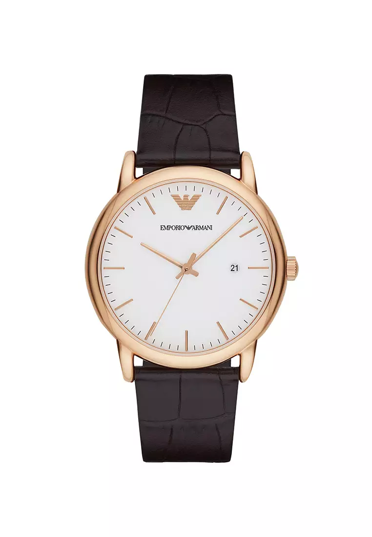Buy Emporio Armani Luigi Brown Leather Watch AR2502 2025 Online ...